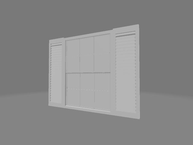 3D model Window and Shutters Set VR / AR / low-poly | CGTrader