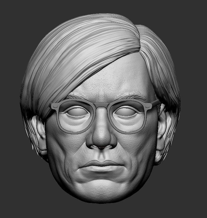 Andy warhol head 3D model 3D printable | CGTrader