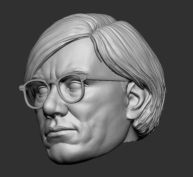 Andy warhol head 3D model 3D printable | CGTrader