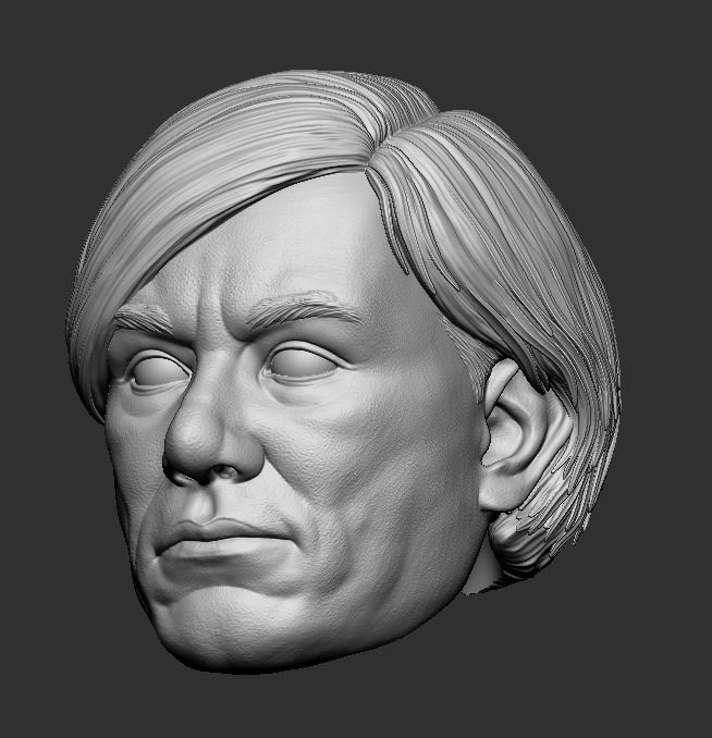 Andy warhol head 3D model 3D printable | CGTrader