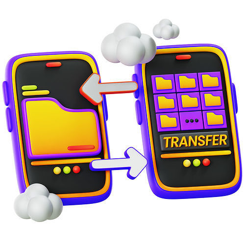 3D model Mobile Data Transfer 3D Icon VR / AR / low-poly | CGTrader