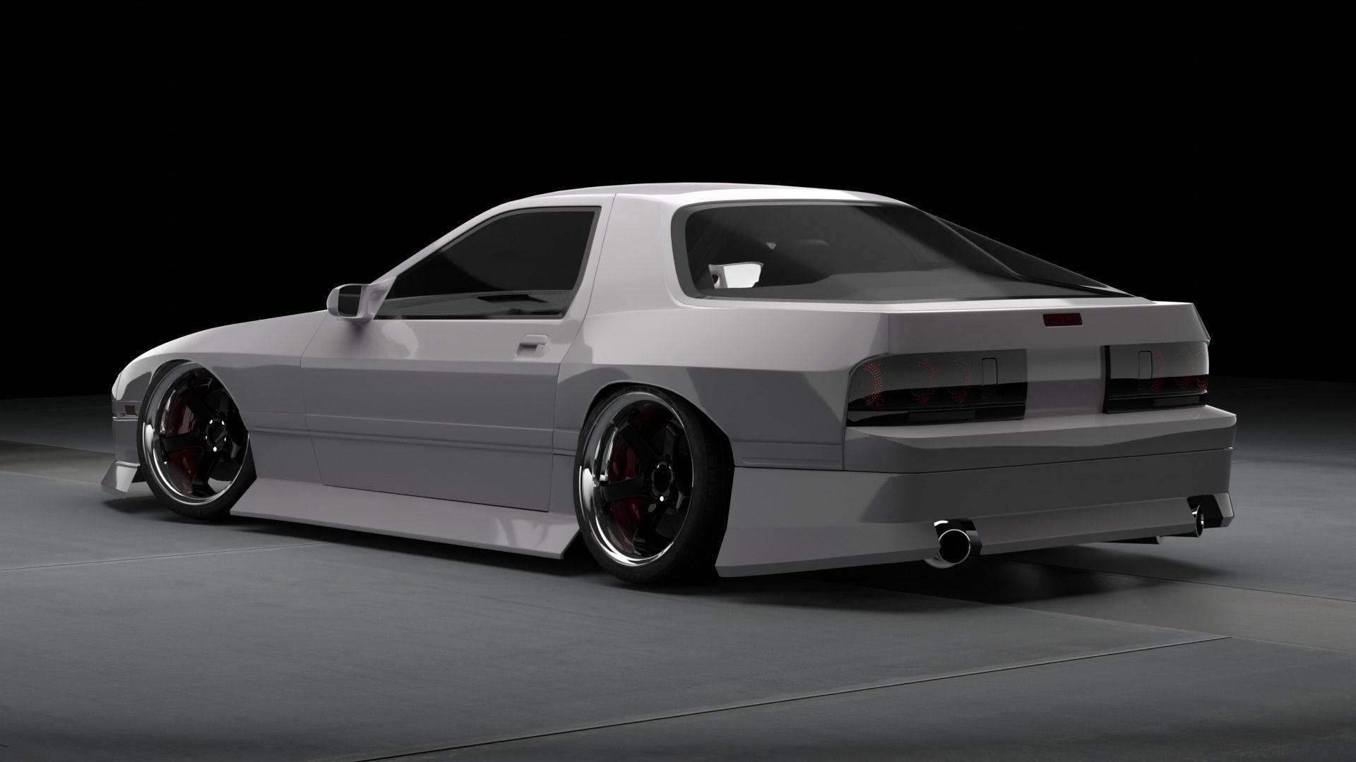 Mazda RX-7 FC Widebody 3D model rigged | CGTrader