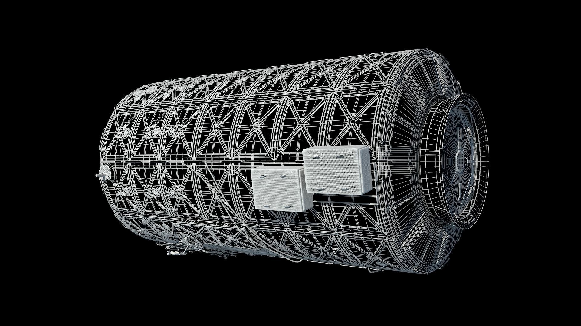 High quality 3D model Destiny ISS module 3D model | CGTrader