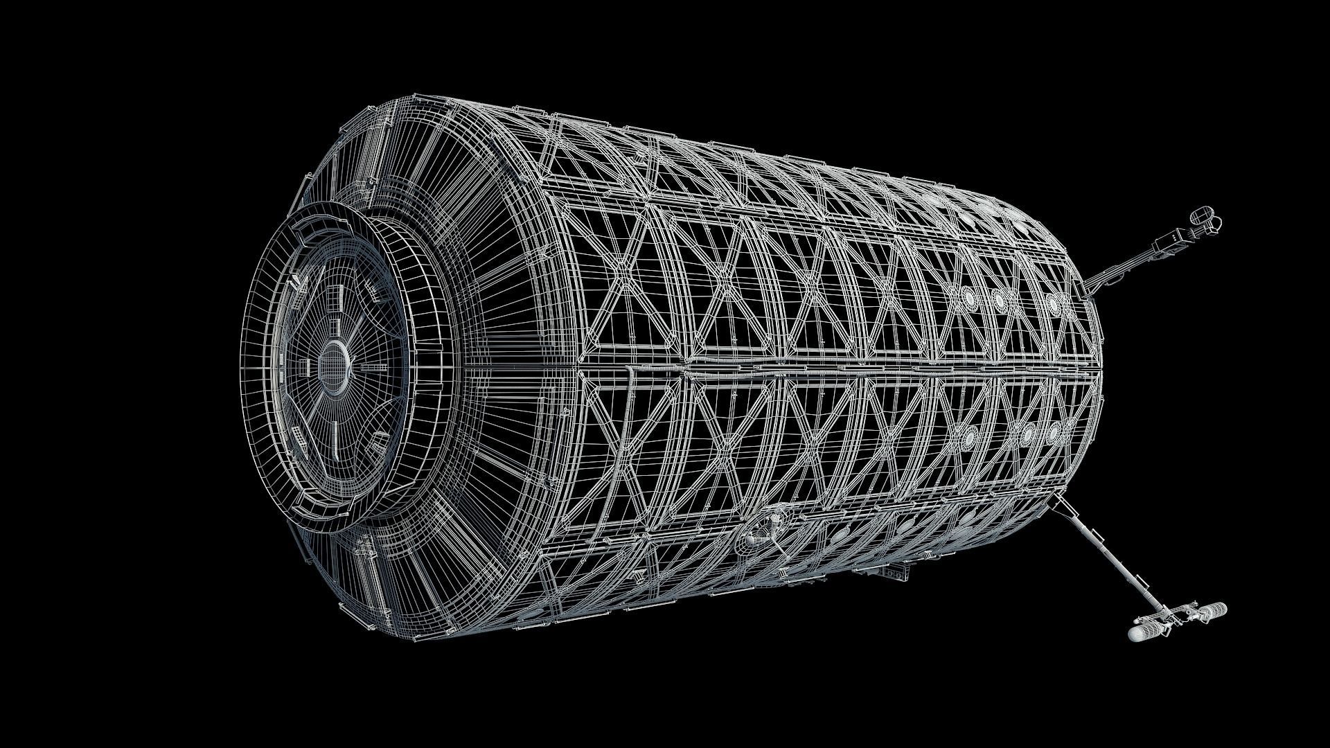 High quality 3D model Destiny ISS module 3D model | CGTrader