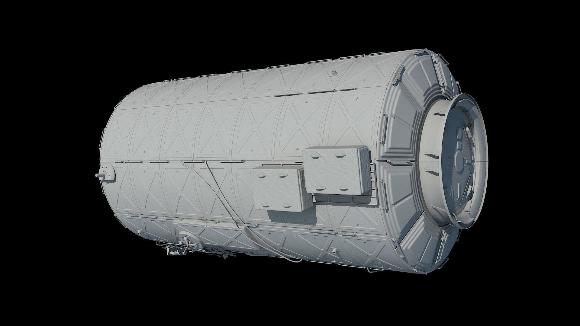 High quality 3D model Destiny ISS module 3D model | CGTrader
