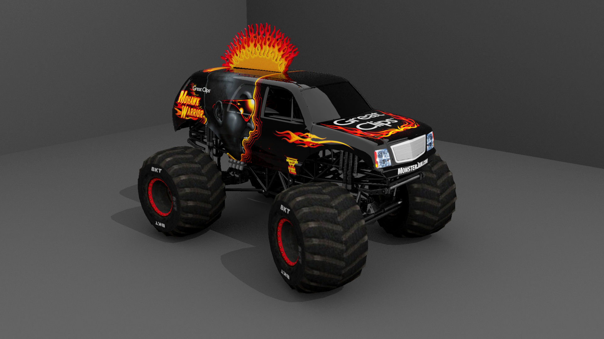 3D model Monster Truck Mohawk VR / AR / low-poly | CGTrader