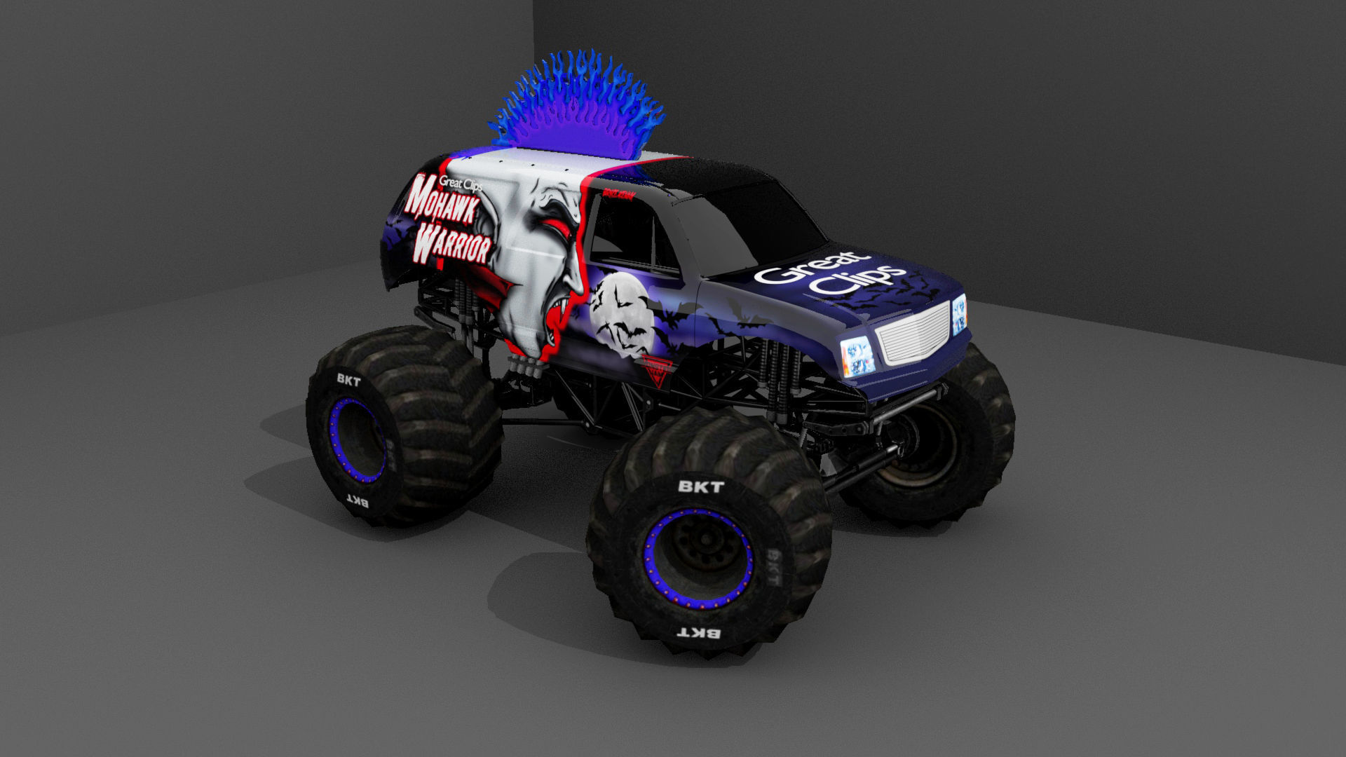 3D model Monster Truck Mohawk VR / AR / low-poly | CGTrader