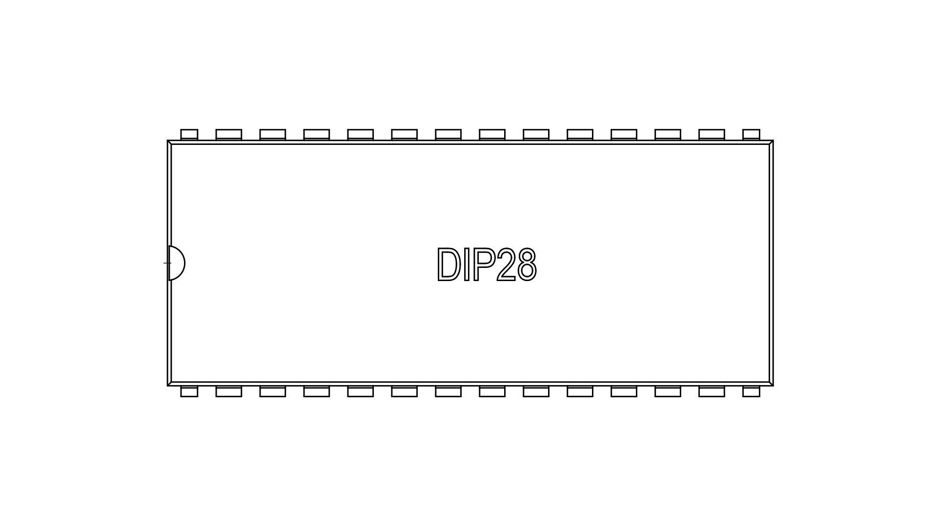 DIP28 600mils IC case 3D model | CGTrader