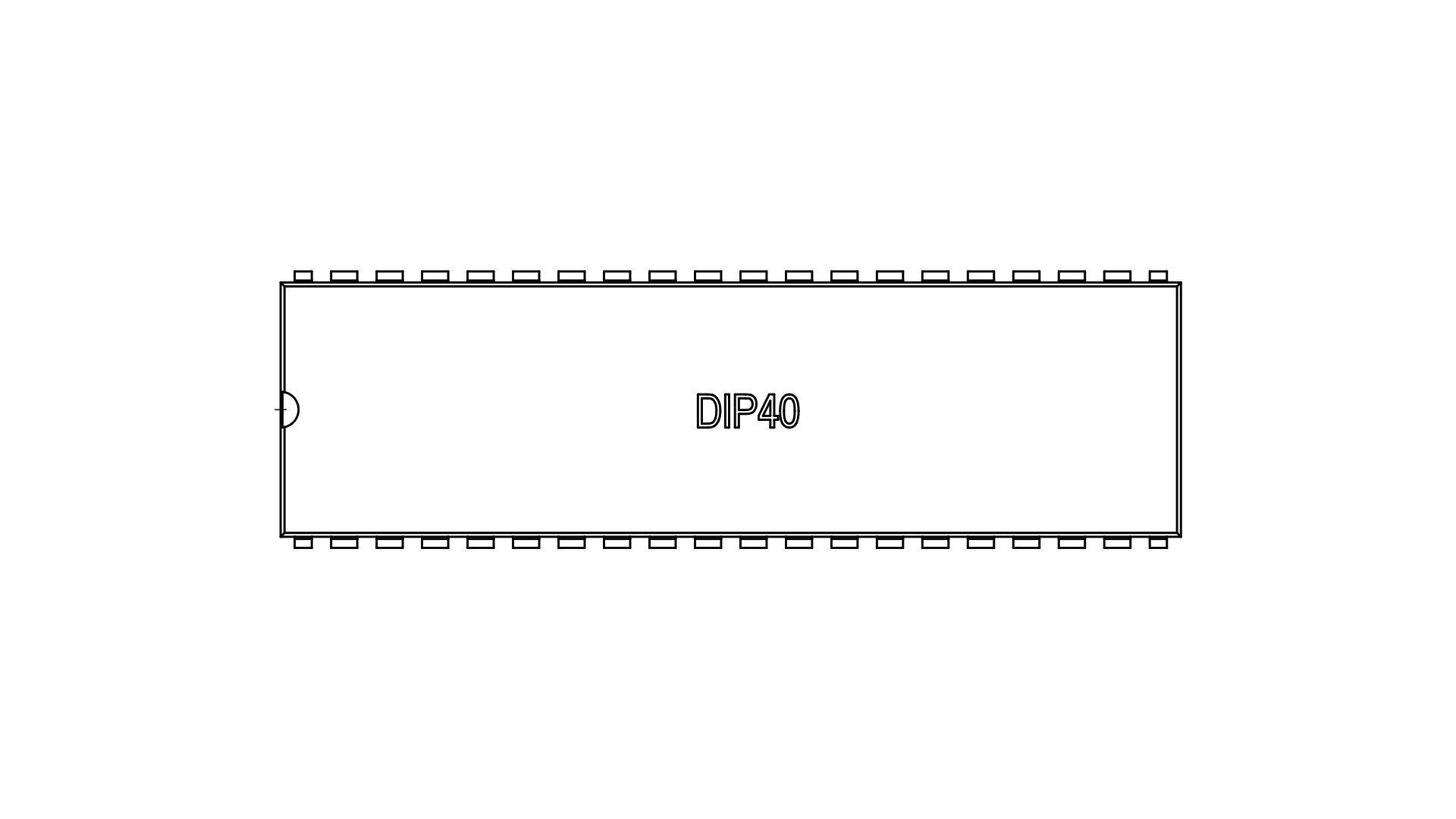 DIP40 600mils IC case 3D model | CGTrader