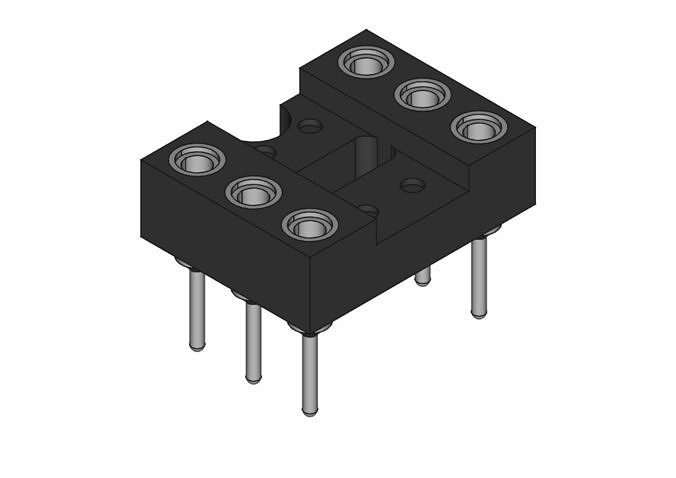 Socket DIP6 3D model | CGTrader