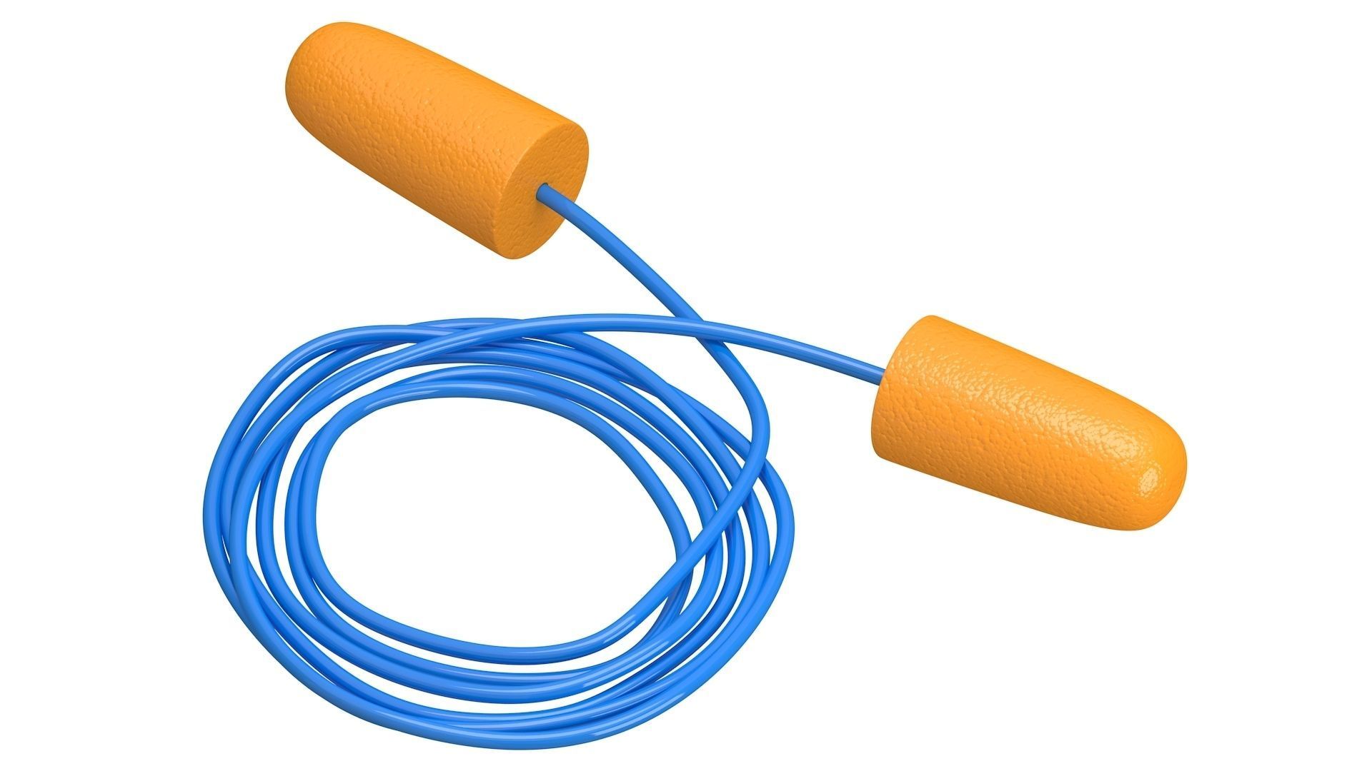 Safety Ear Plug blue 3D model | CGTrader