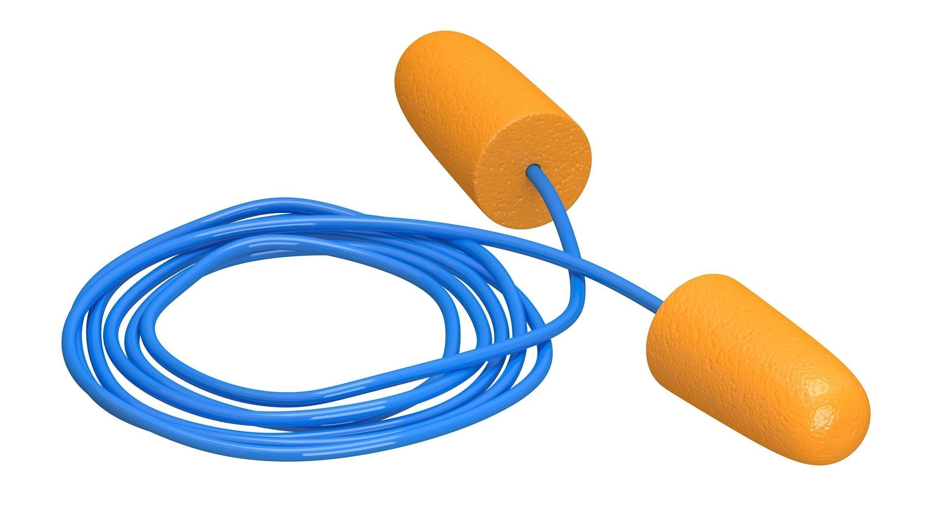 Safety Ear Plug blue 3D model | CGTrader