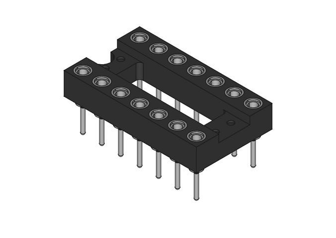 Socket DIP14 3D model | CGTrader