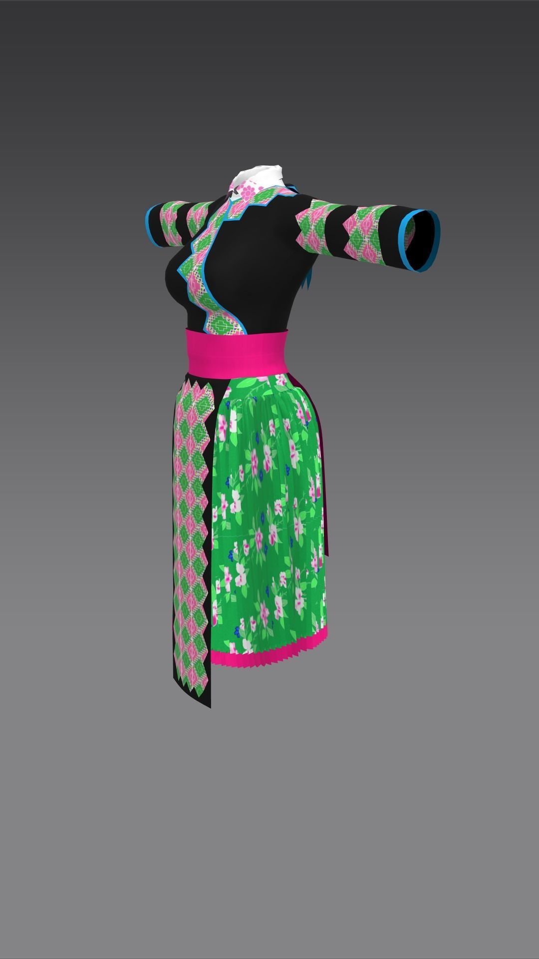 female outfit skirt dress design 3D model | CGTrader