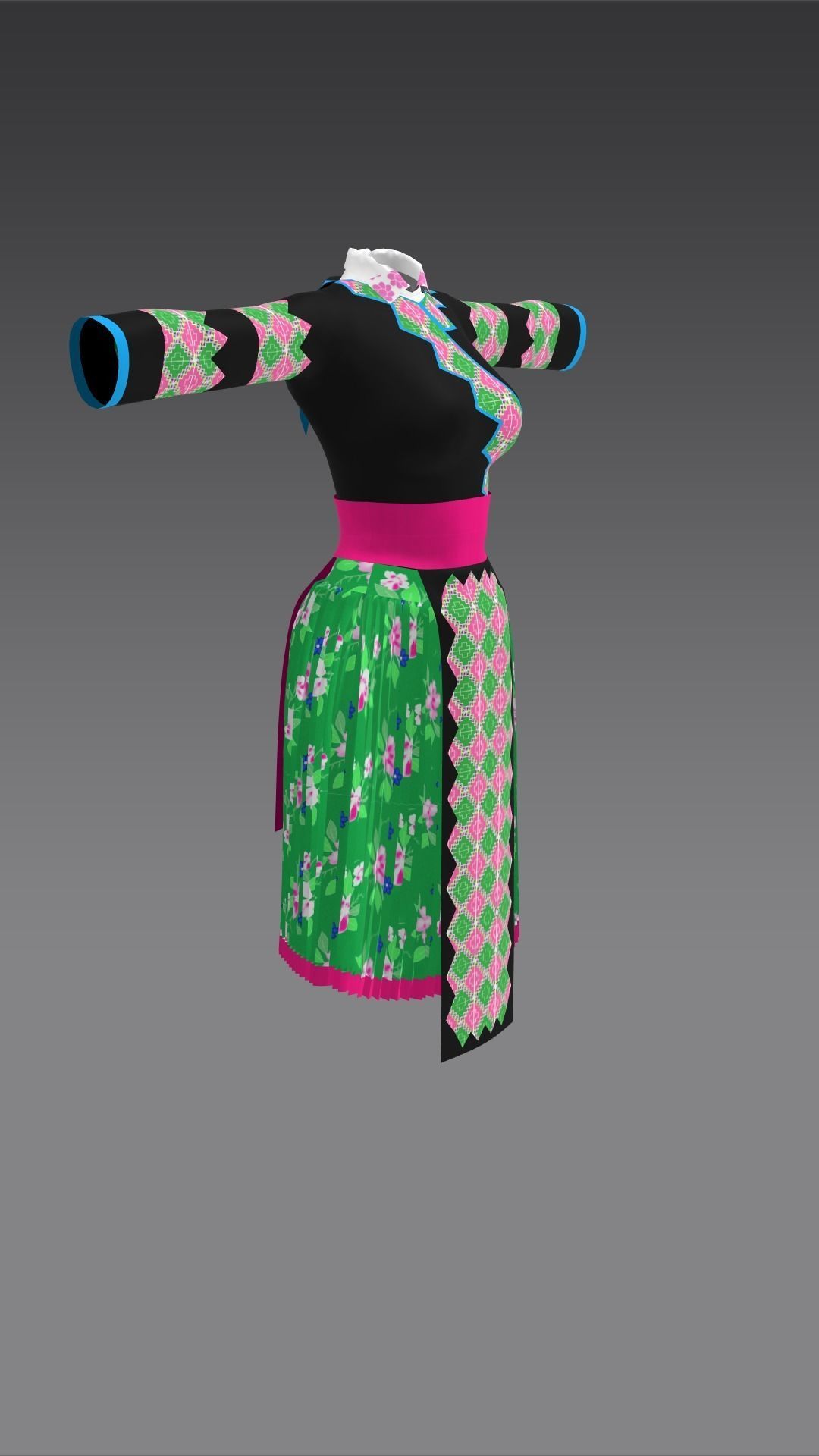 female outfit skirt dress design 3D model | CGTrader