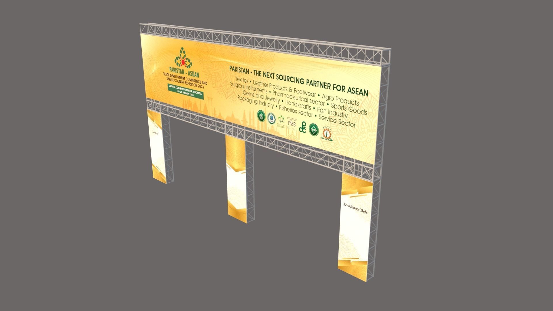 3D model Exhibition Entrance Gate Design VR / AR / low-poly | CGTrader