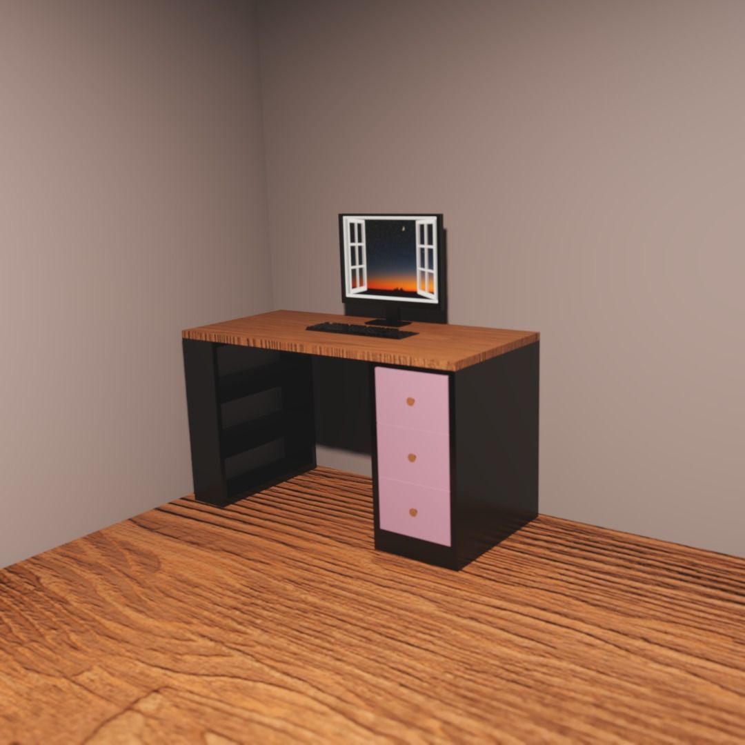 3D model 3D Computer Table Modeling VR / AR / low-poly | CGTrader