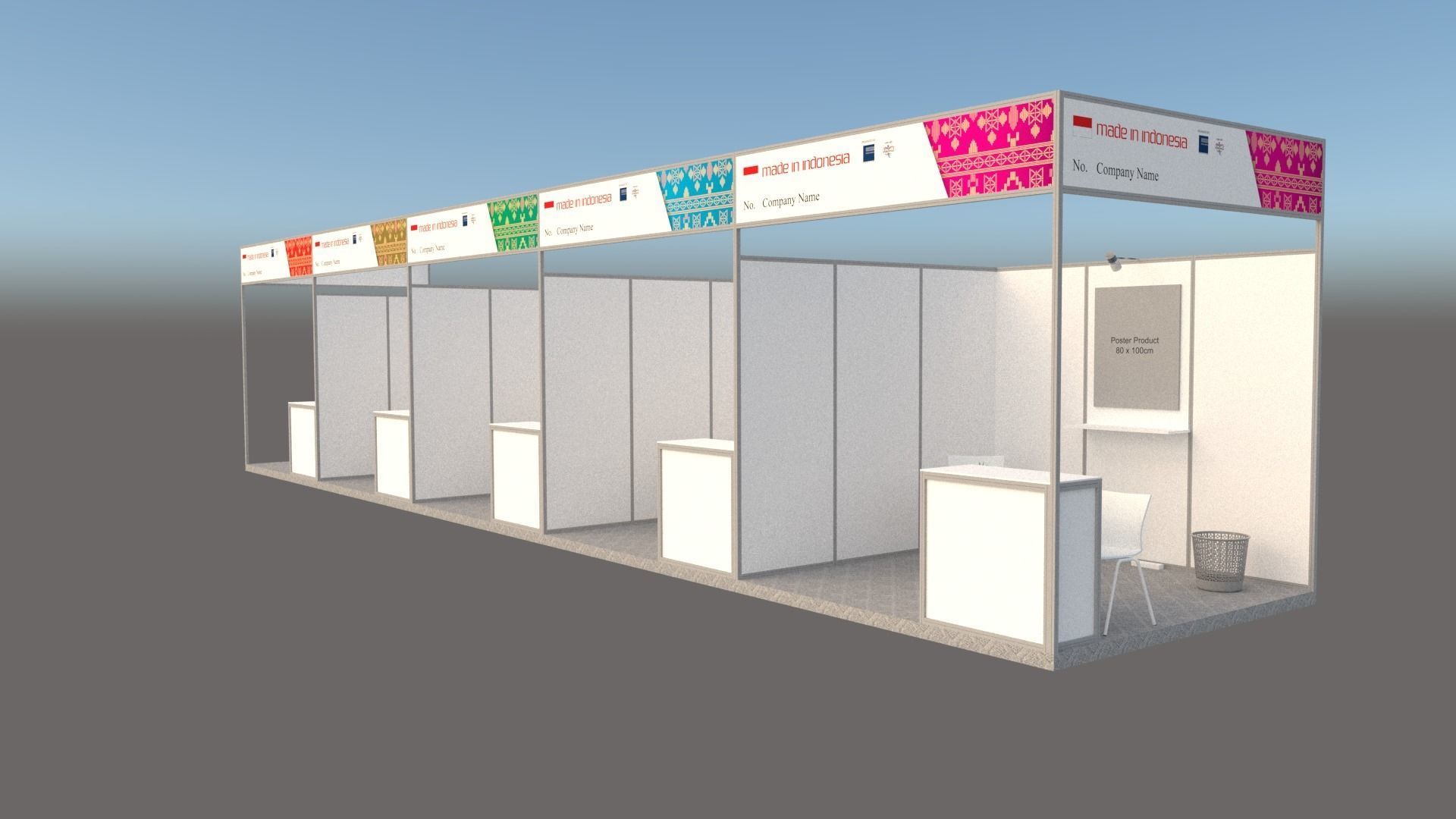 3D model Exhibition Standard Booth Design VR / AR / low-poly | CGTrader