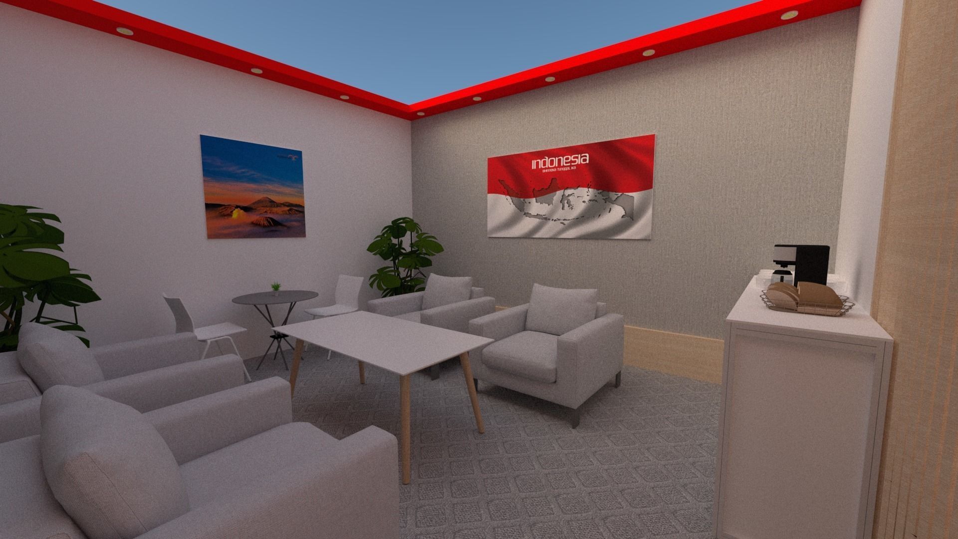 3D model Paviliun Indonesia Exhibition Booth Design VR / AR / low-poly ...