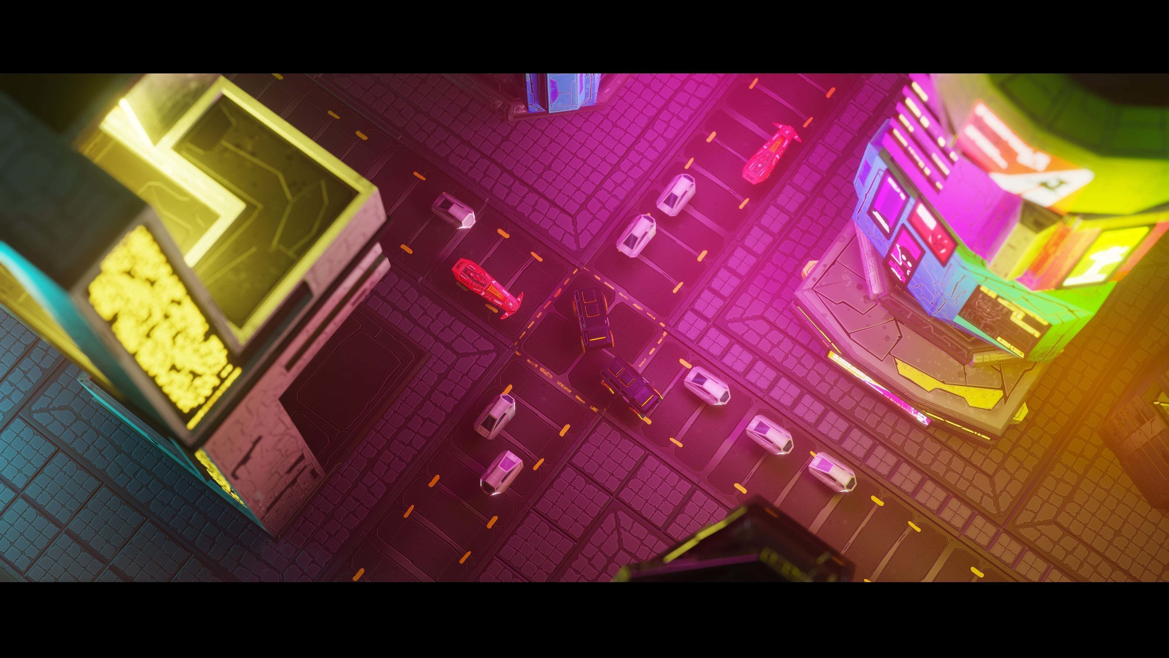 Modular Stylized Cyberpunk Building 6 free VR / AR / low-poly 3D model ...