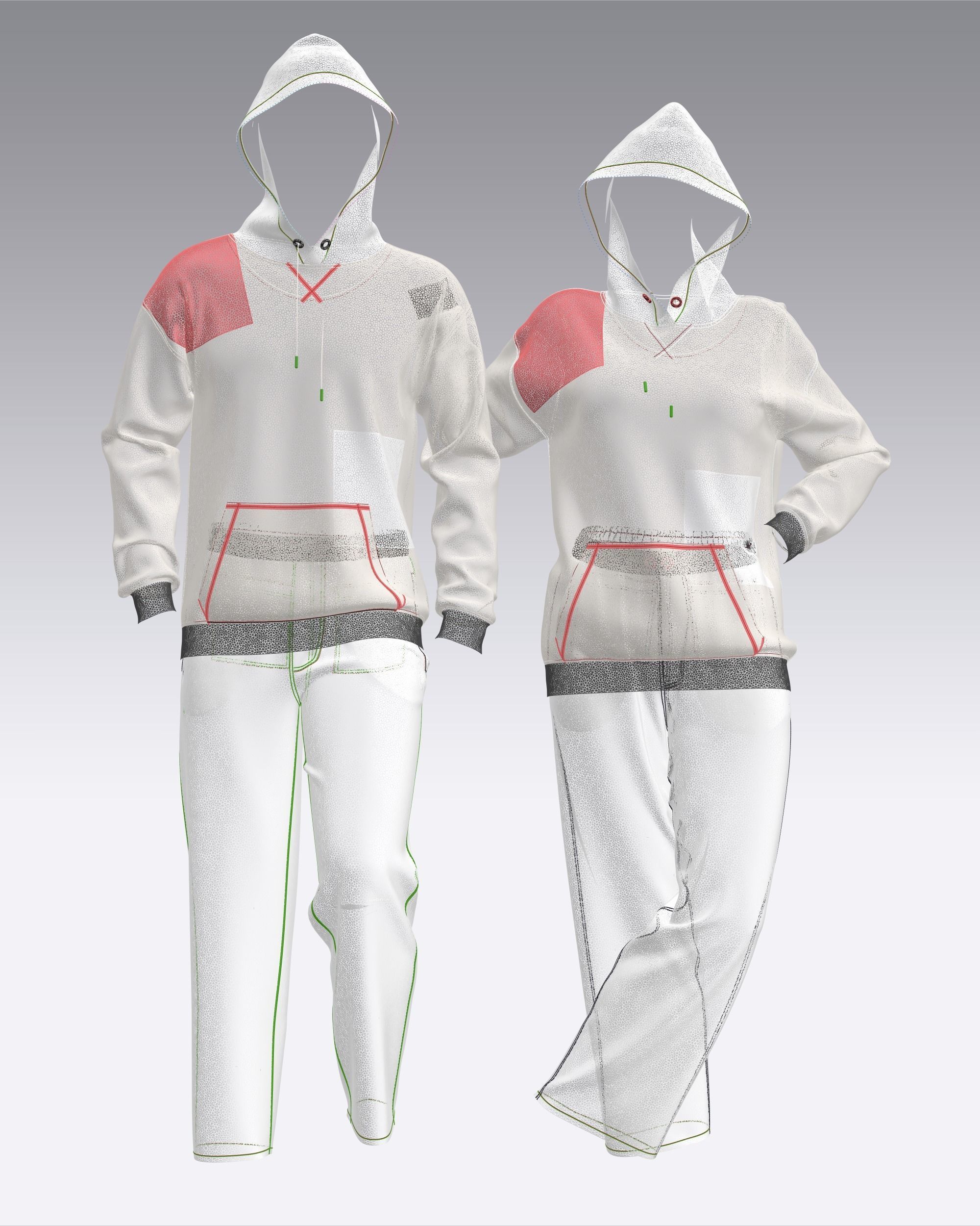 Unisex hoodie in graffiti Print 3D model | CGTrader