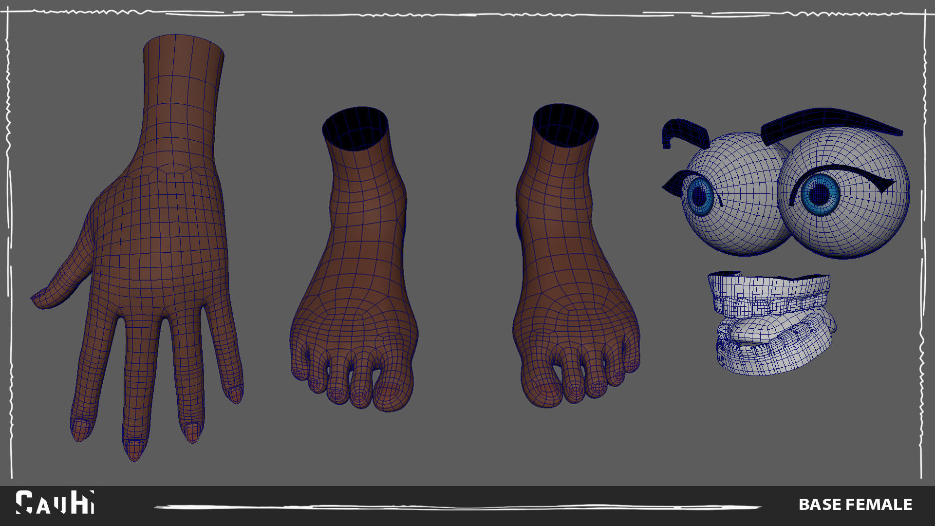 3D model Base Body girl stylized cartoon VR / AR / low-poly | CGTrader