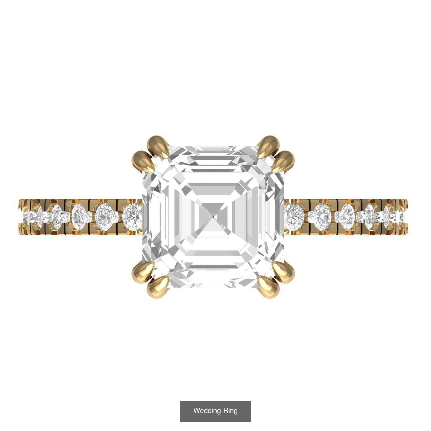 Emerald Radiant Ring 3D Model Collection | CGTrader