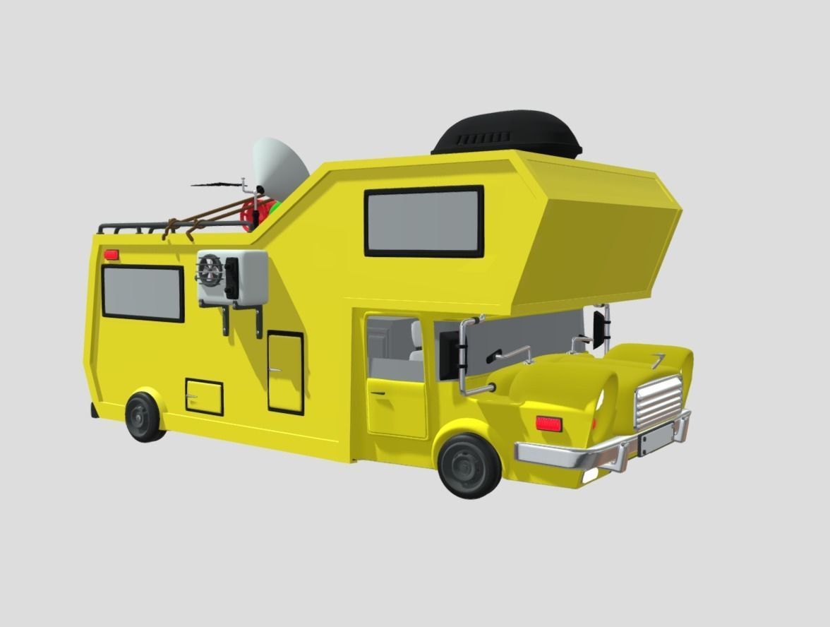 Cartoon Stylized Camper Van 3D model 3D model | CGTrader