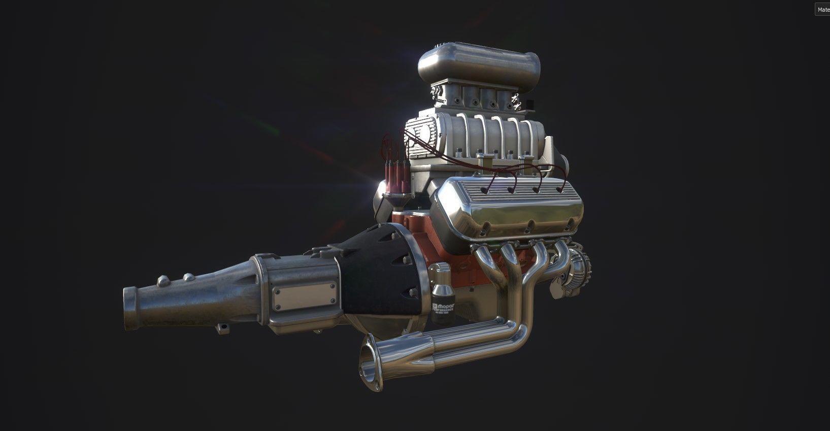 3D model Hemi gasser V8 engine VR / AR / low-poly | CGTrader