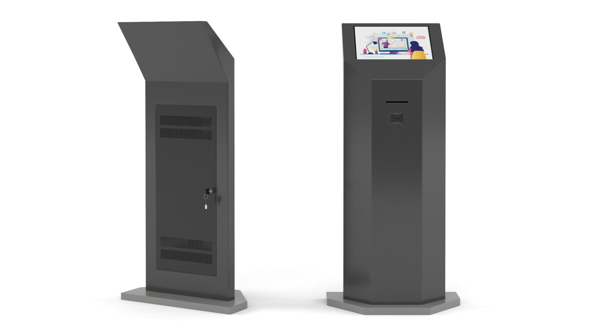 Electronic Kiosk 3D model | CGTrader