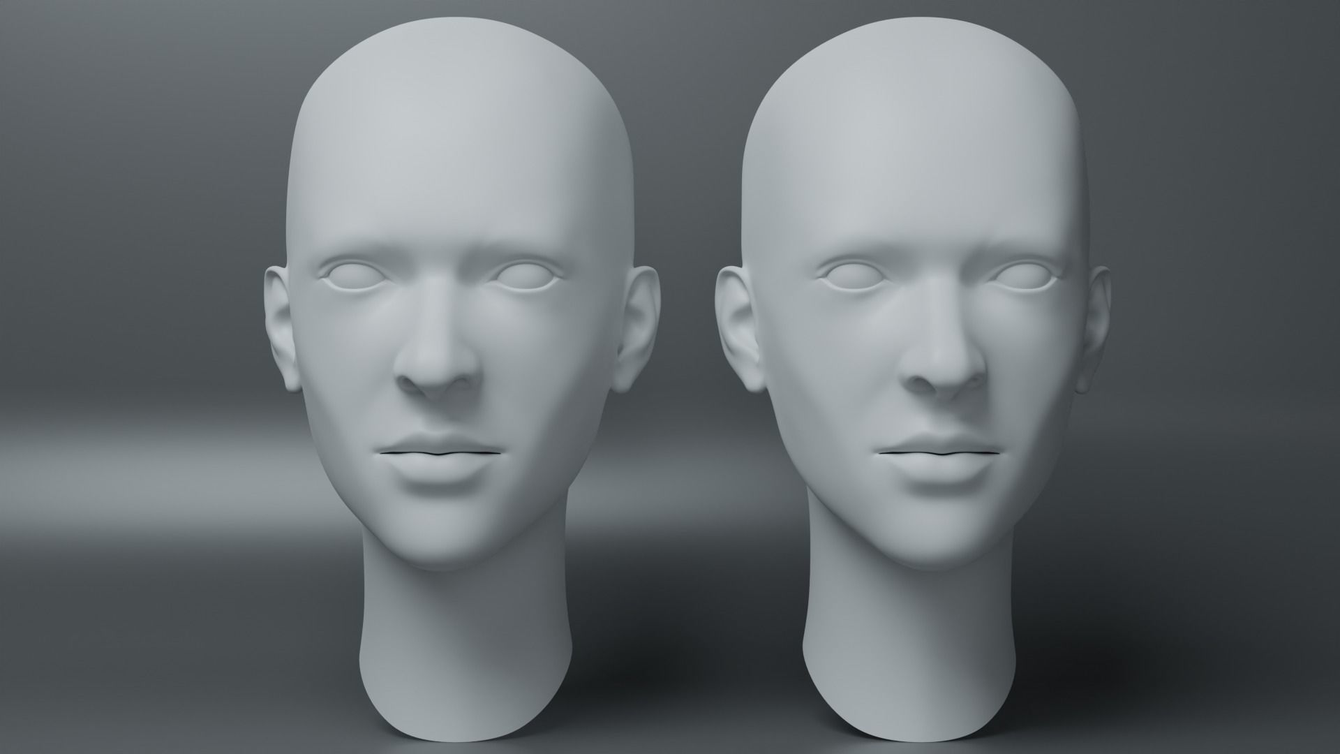 Female Basemesh Head 3D model | CGTrader