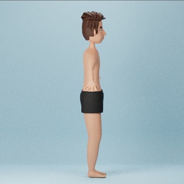 3D model 3D cartoon man with idle animation VR / AR / low-poly | CGTrader