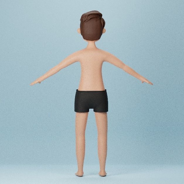 3D model 3D cartoon man with idle animation VR / AR / low-poly | CGTrader