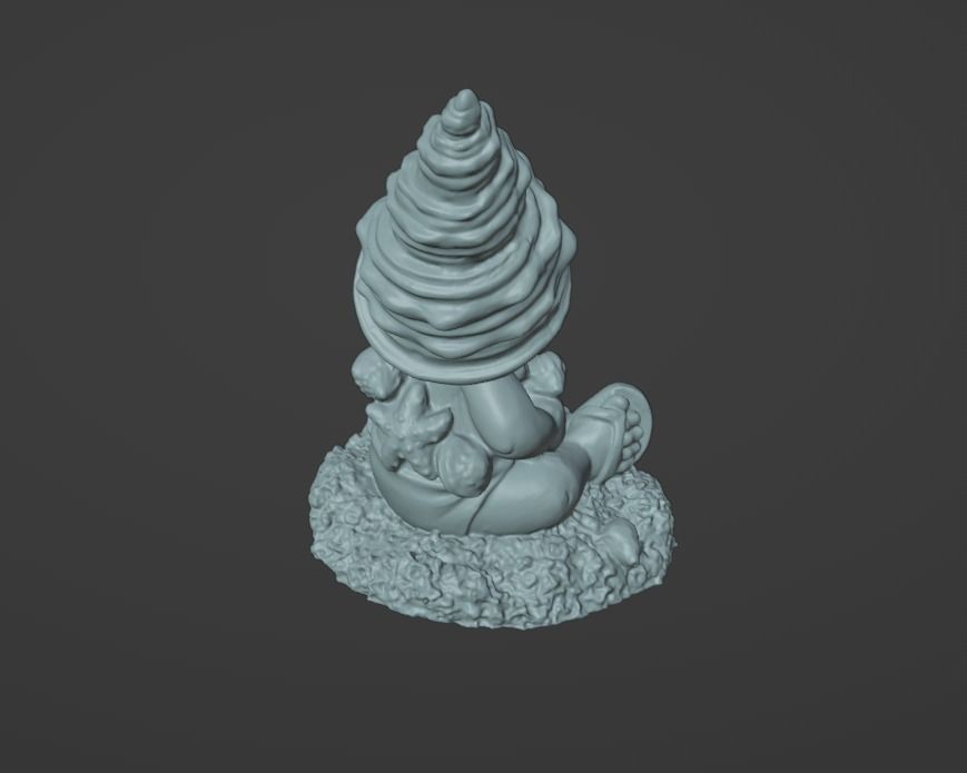 Child with seashells 3D model 3D printable | CGTrader