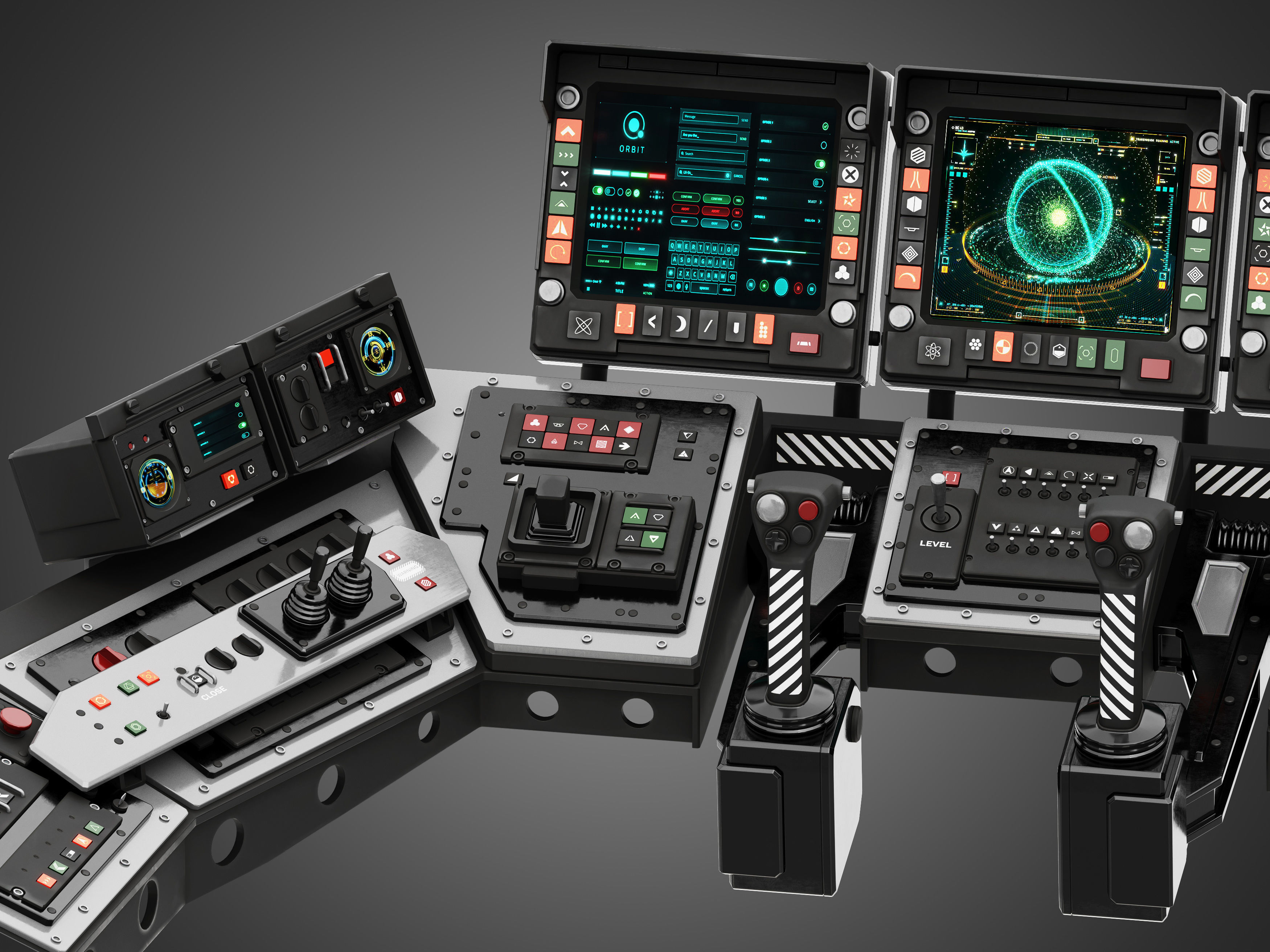 Spaceship control panel 3D model | CGTrader