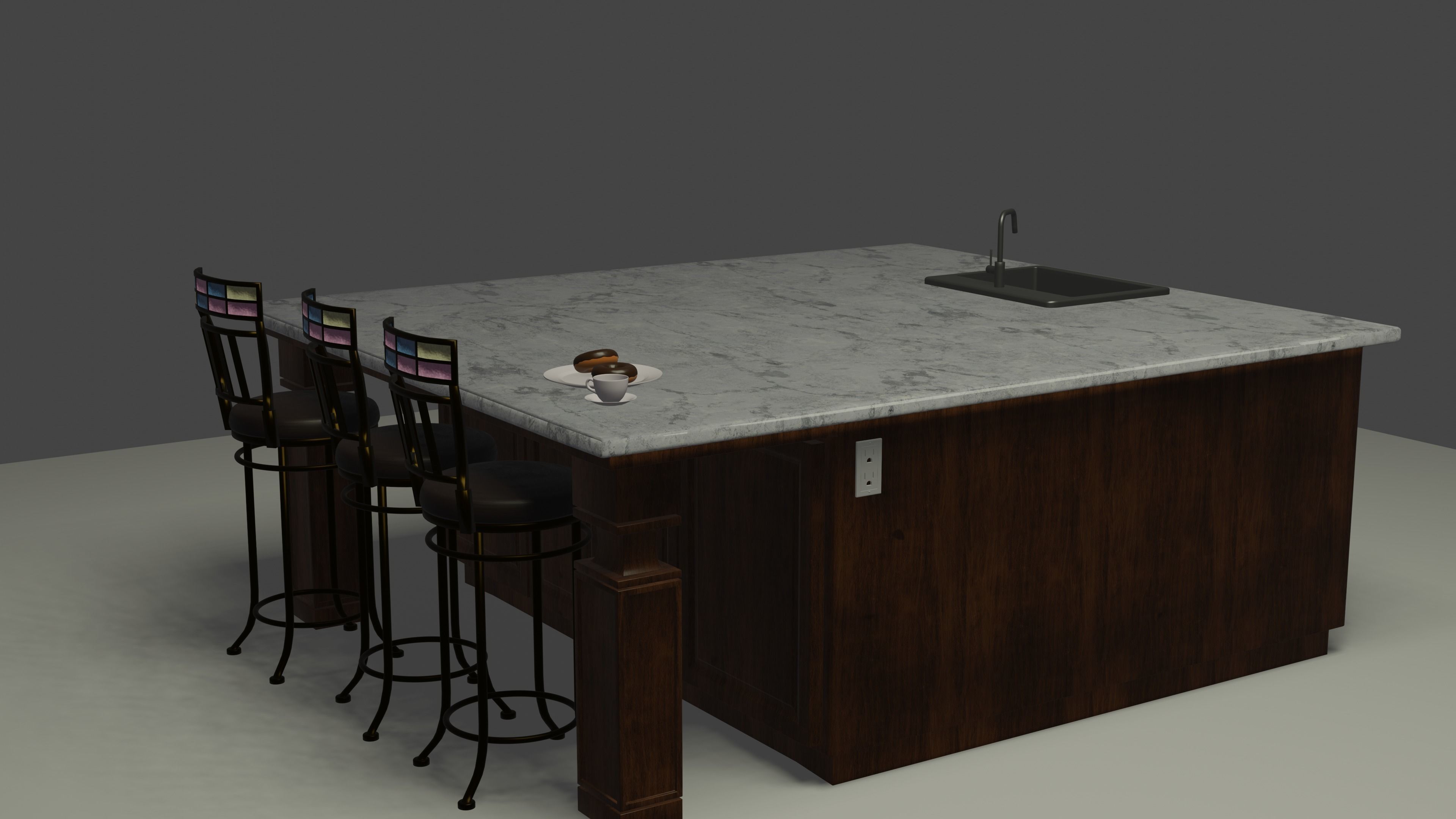 Kitchen Island 3D model | CGTrader