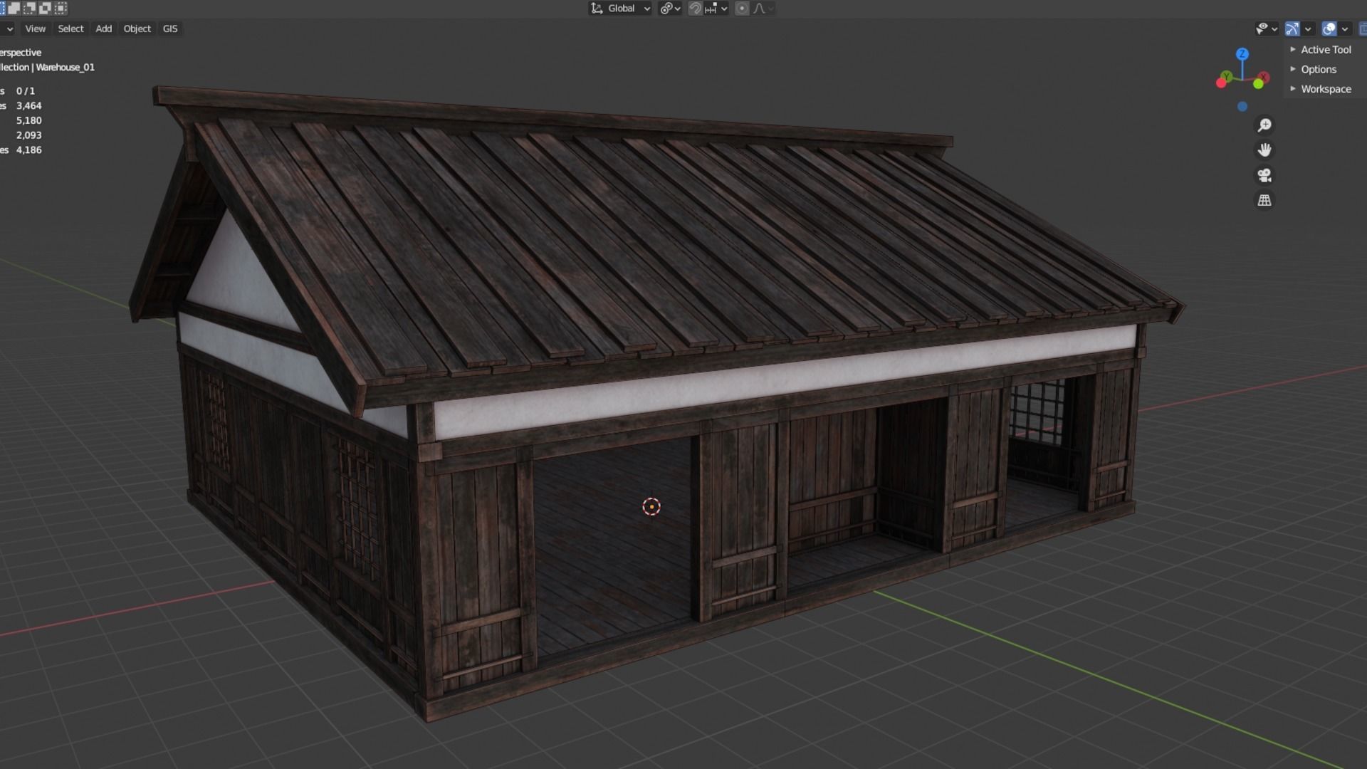 3D model Japanese Warehouse VR / AR / low-poly | CGTrader