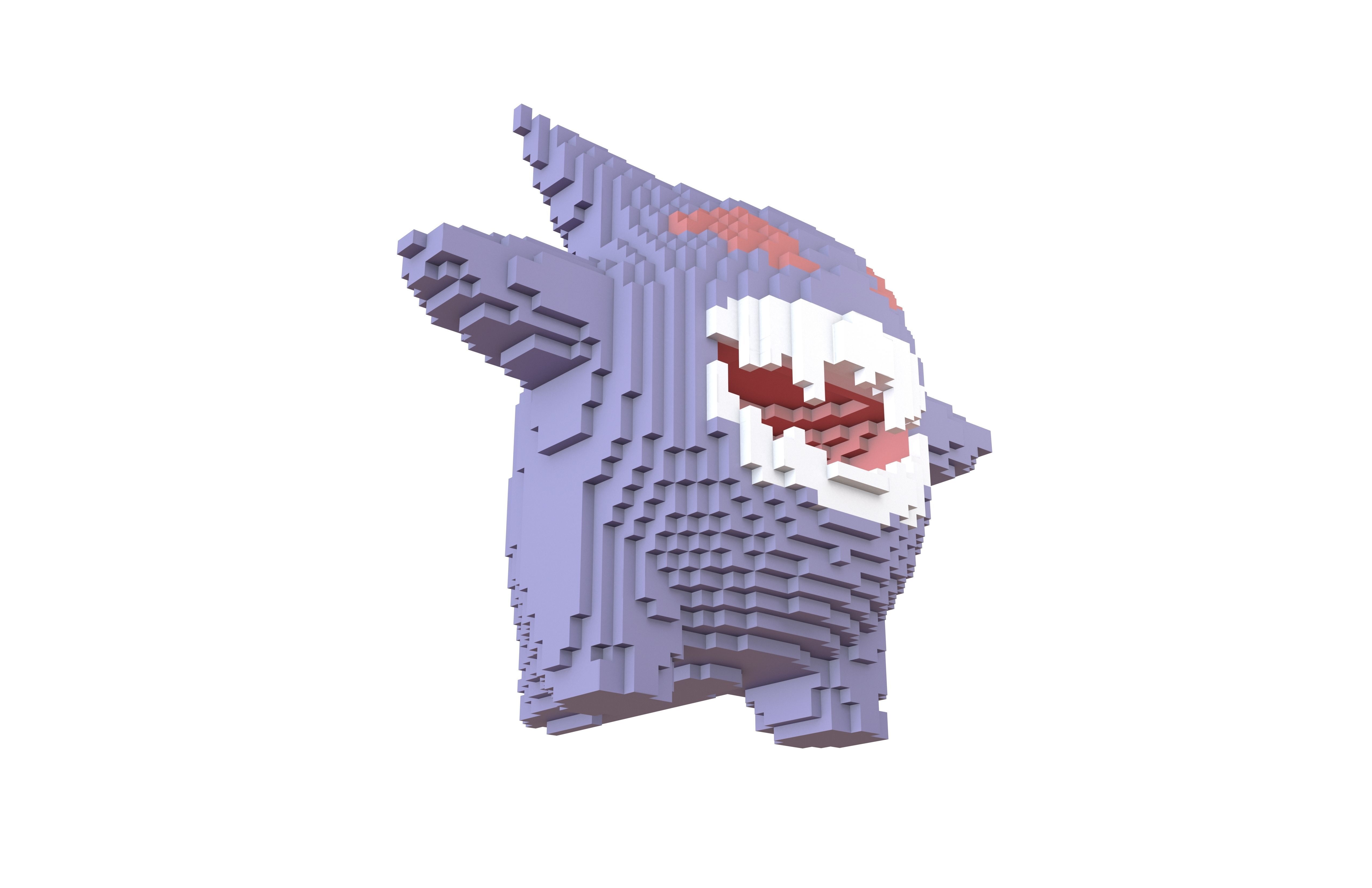 3D model Voxel Gengar v1 001 VR / AR / low-poly | CGTrader