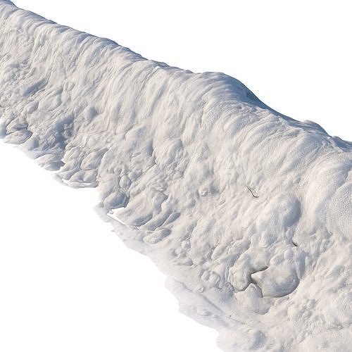 8k seamless snow border 01 3D model | CGTrader