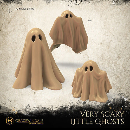 Little Ghost Family 3D model 3D printable | CGTrader