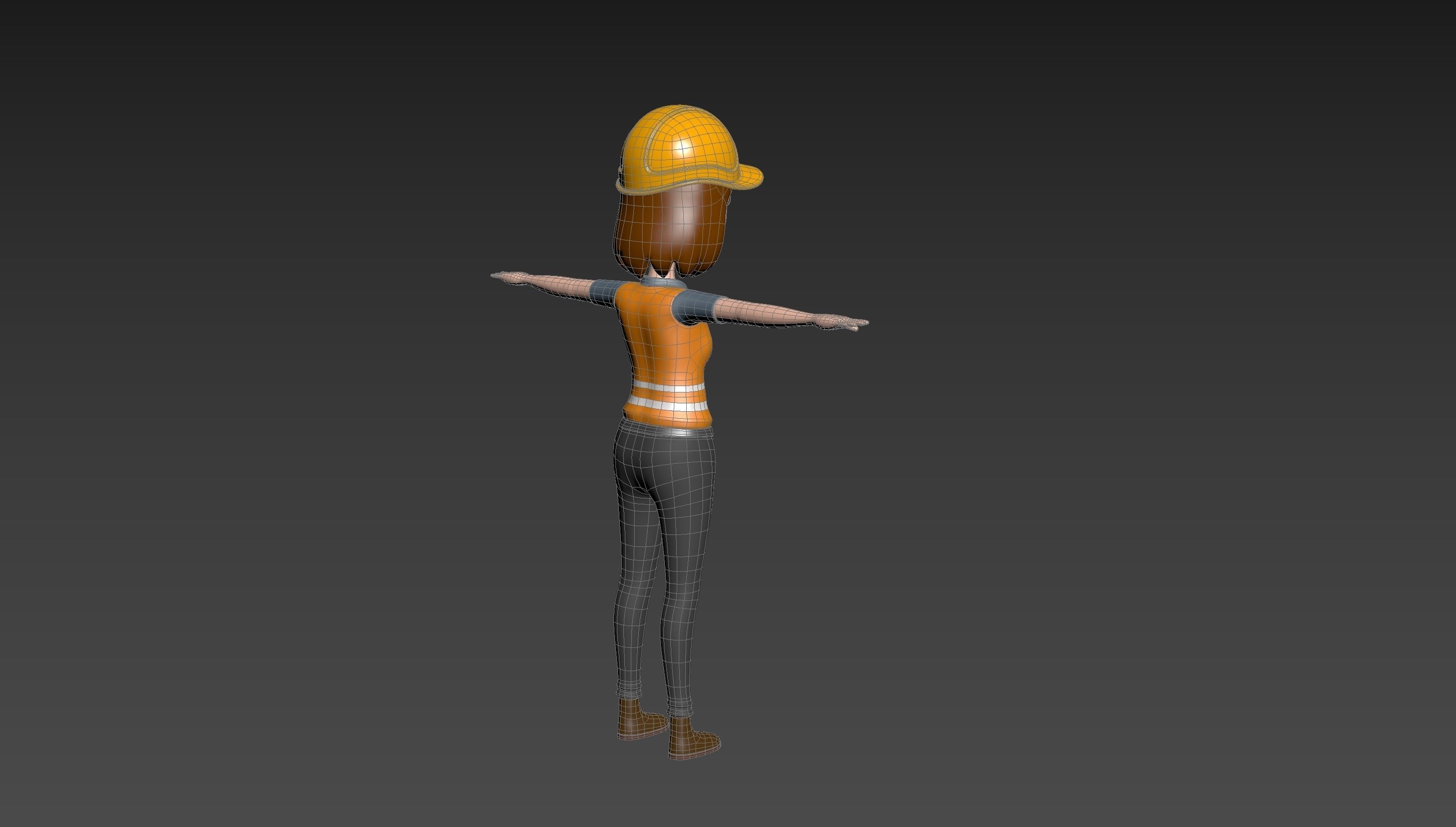 CartoonGirl037 Female Worker 3D model | CGTrader