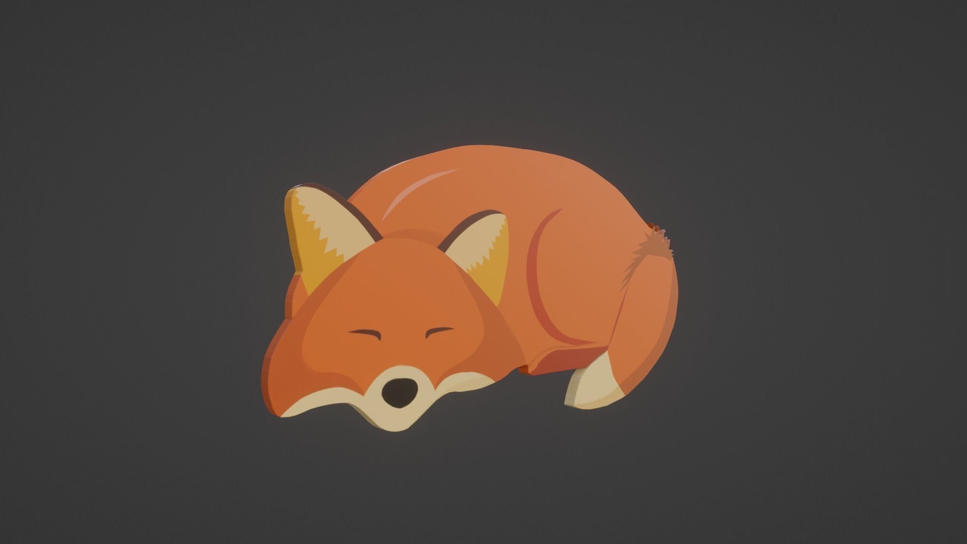 3D model Sleeping Moma Fox 2D Animated VR / AR / low-poly | CGTrader