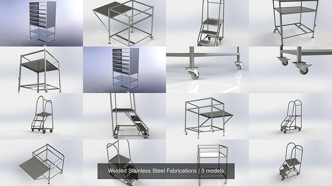 Welded Stainless Steel Fabrications 3D Model Collection | CGTrader