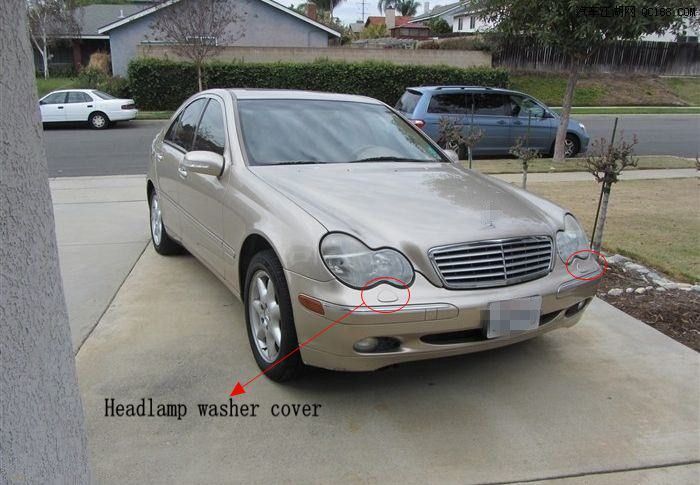 mercedes c-class w203 front bumper washer nozzel covers 3D model 3D ...