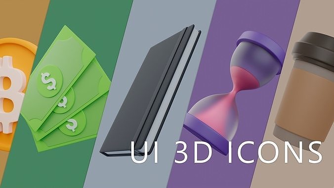 UI 3D Icons free 3D model | CGTrader