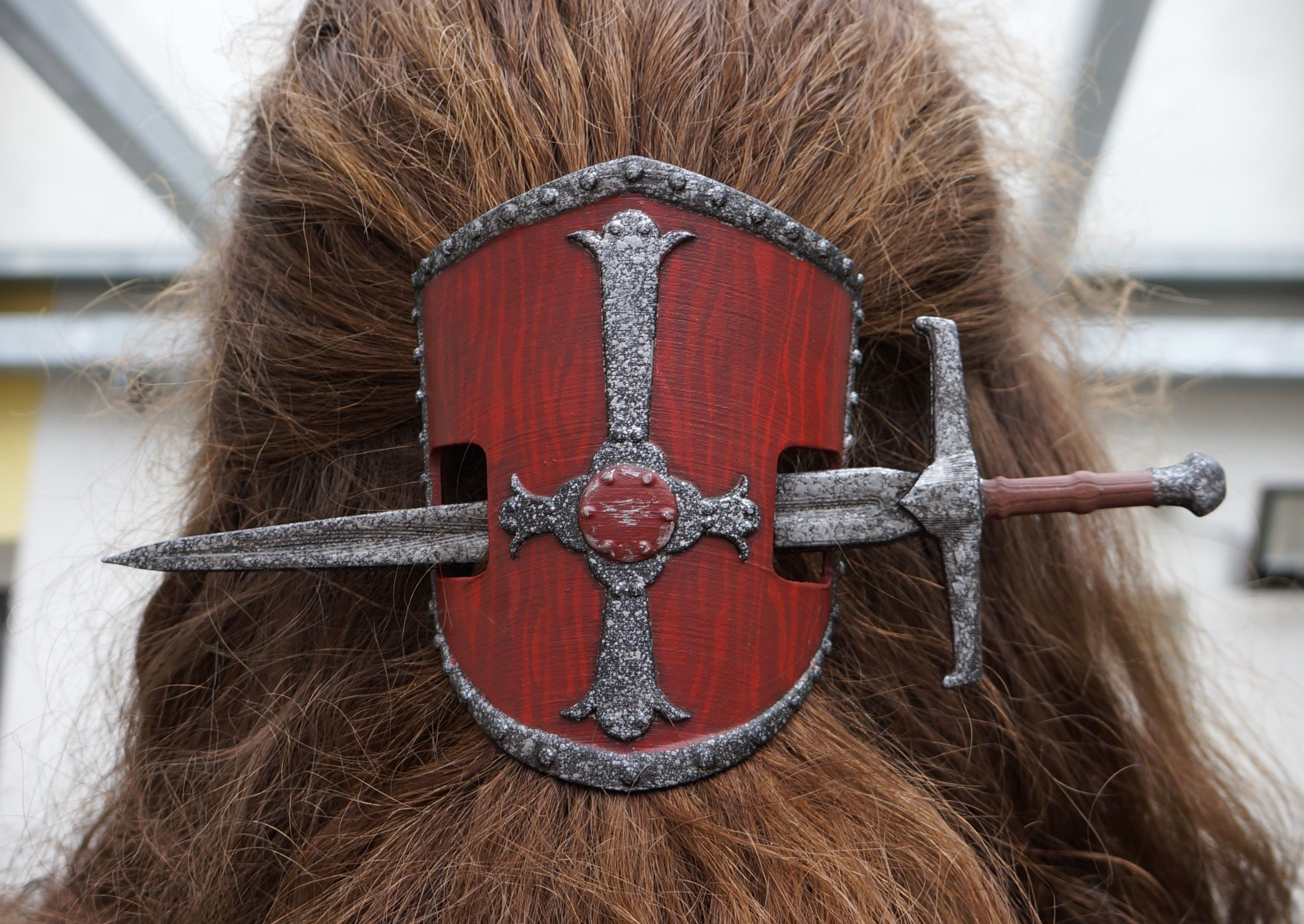 Sword and Shield HAIR PIN 3D model 3D printable | CGTrader