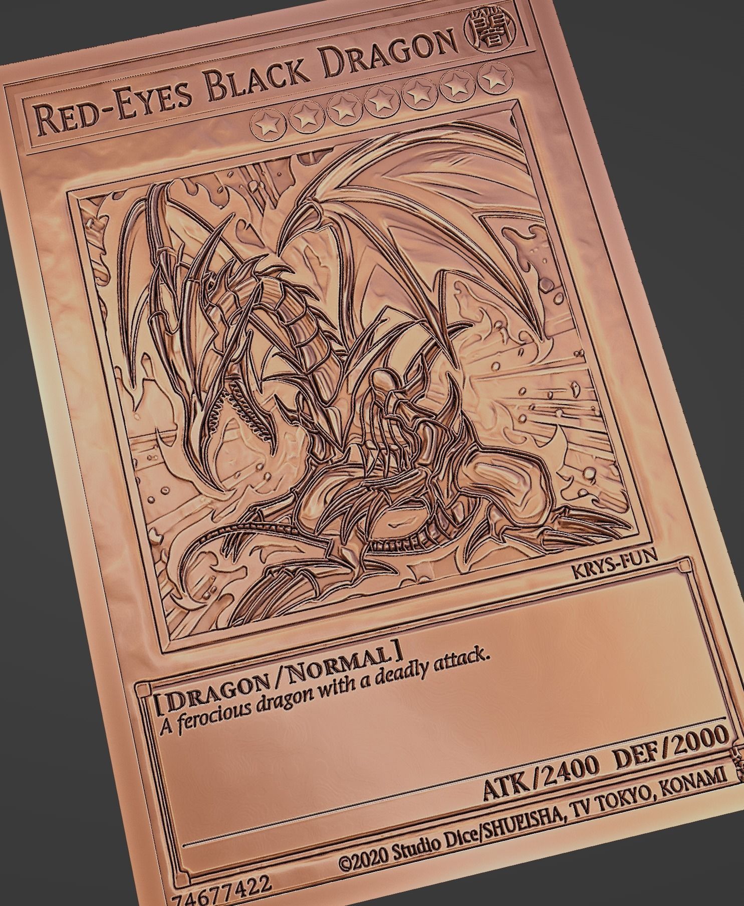 red eyes black dragon - yugioh free 3D model 3D printable | CGTrader