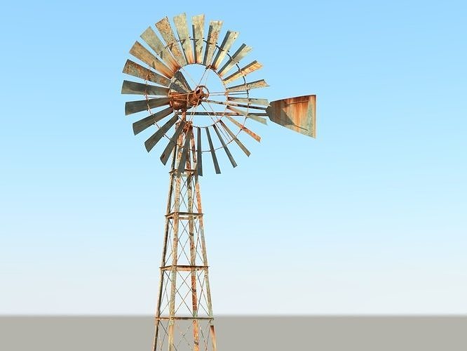 WindMill old on sky 3D model | CGTrader