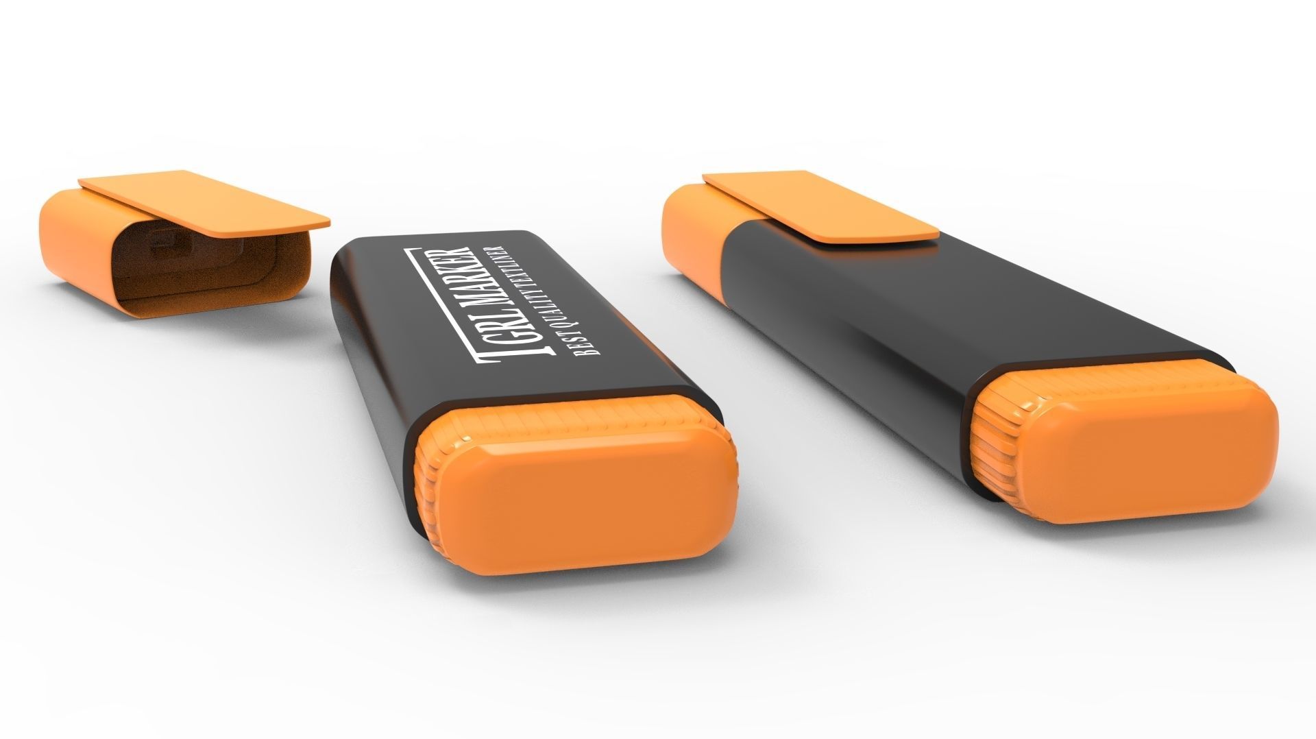 MARKER ORANGE 3D model | CGTrader