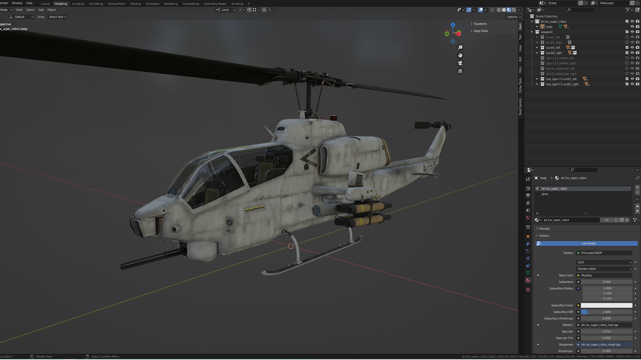 3D model AH-1W Super Cobra VR / AR / low-poly | CGTrader